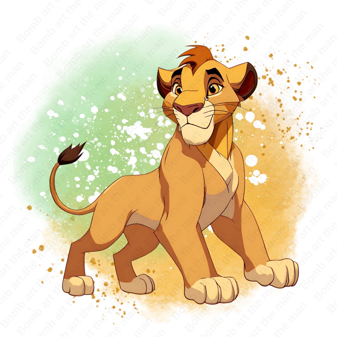 Cute Simba Clipart, Lion King Png, Simba Watercolor Image - Etsy