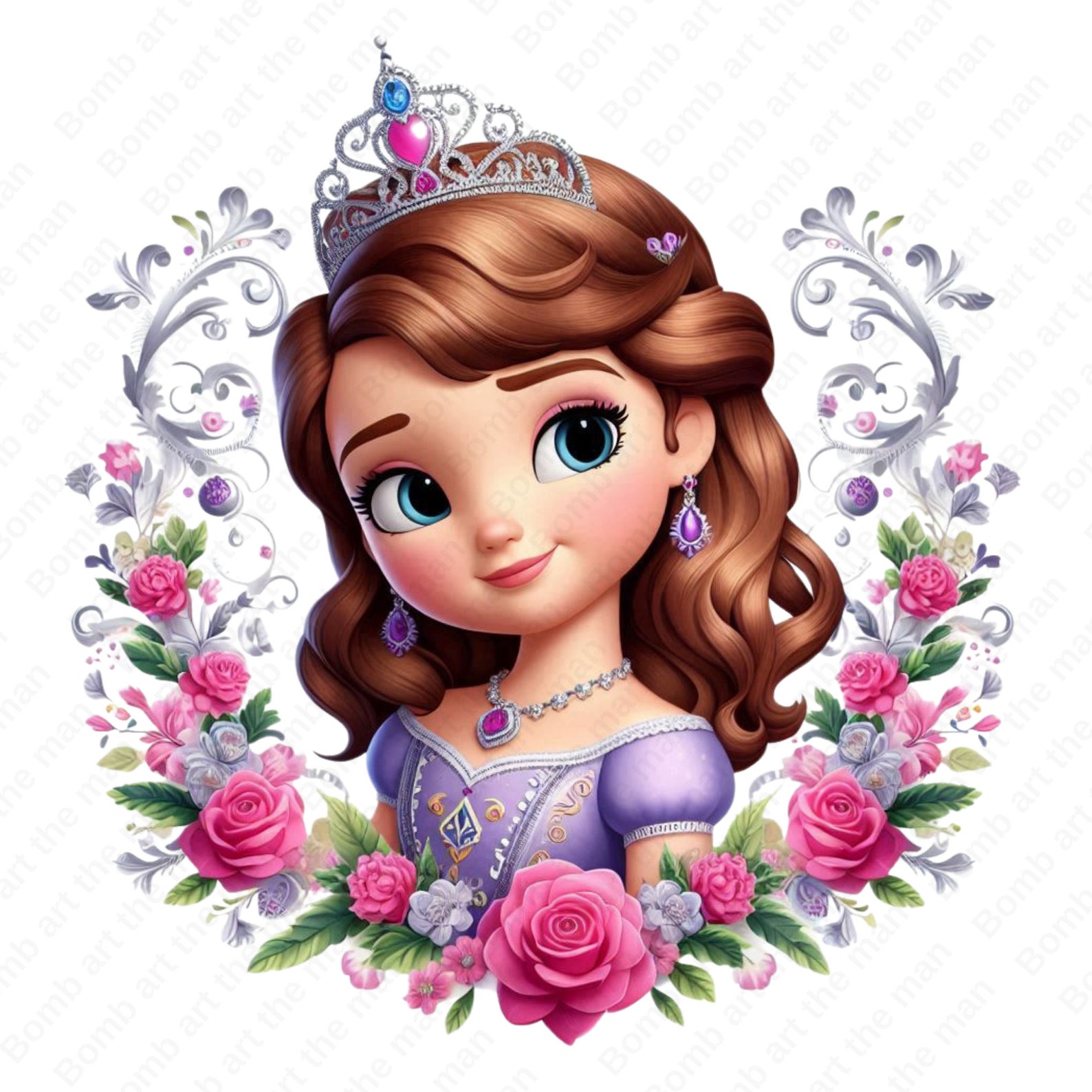 Princesa sofia clipart, princesa sofia png, lindo diseño de princesa ...