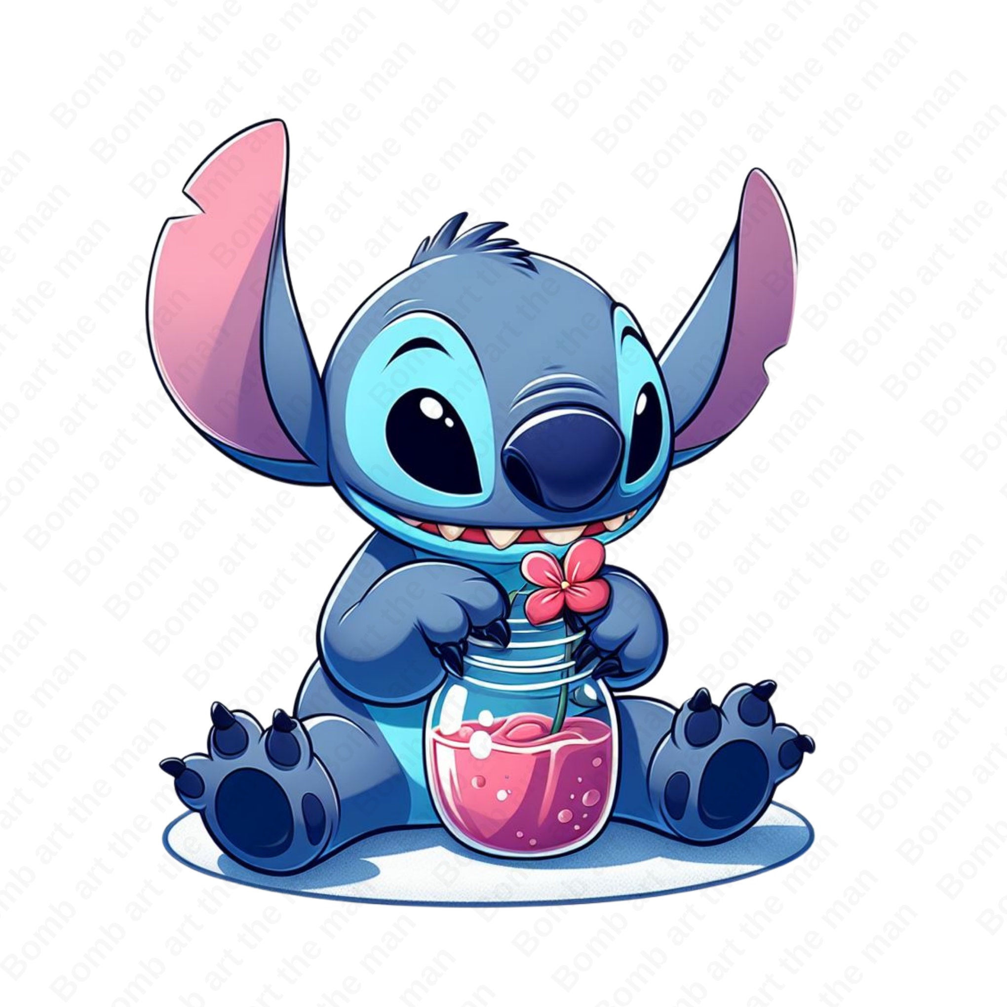 Cute Stitch Clipart, Stitch Png, Cute Cartoon Character, Transparent Design, Instant Download - Etsy