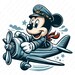 Mickey Mouse and Minnie Mouse Airplane Pillot Clipart, Minnie Mouse Png ...