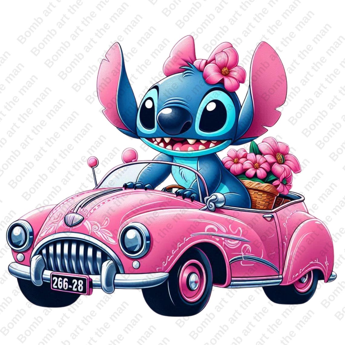 Stitch Clipart, Cute Stitch Png, Stitch Car Clipart, Transparent Design ...