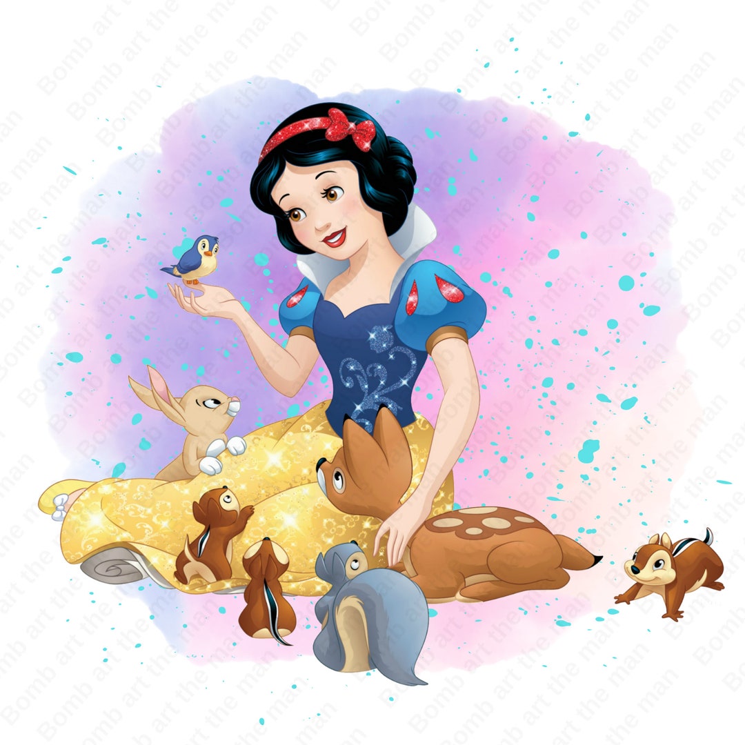 Princess Snow White Clipart, Cute Snow White Png, Watercolor Background ...