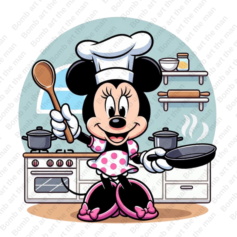 Minnie Mouse Kitchen Chef Clipart, Minnie Mouse Png, Kitchen Chef ...