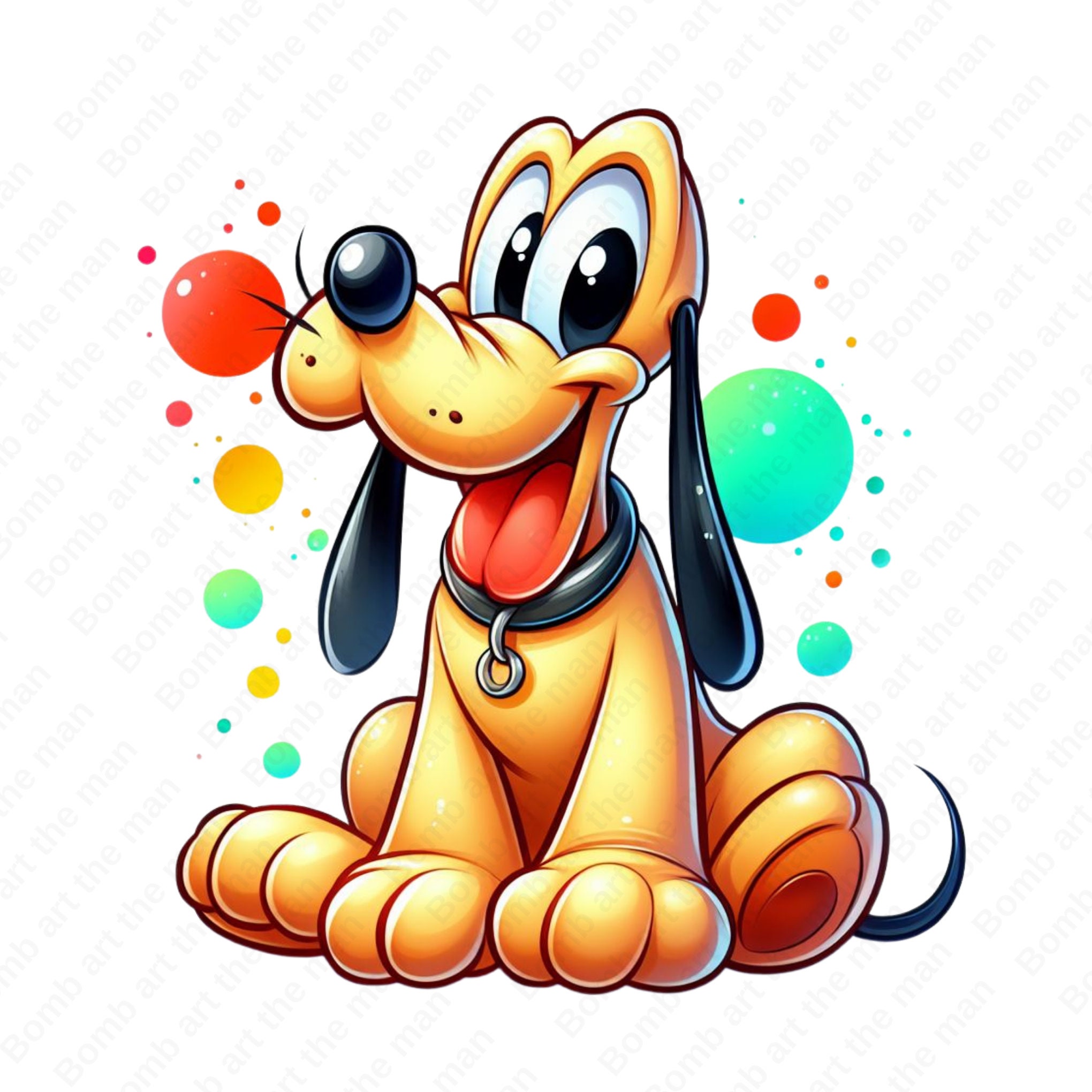 Pluto Cute Clipart, Pluto Dog Png, Cute Yellow Dog, Cartoon Character - Etsy
