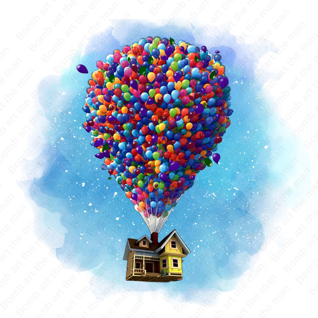 Up Balloon House Clipart, up Movie Png, up Movie Clipart, Instant ...
