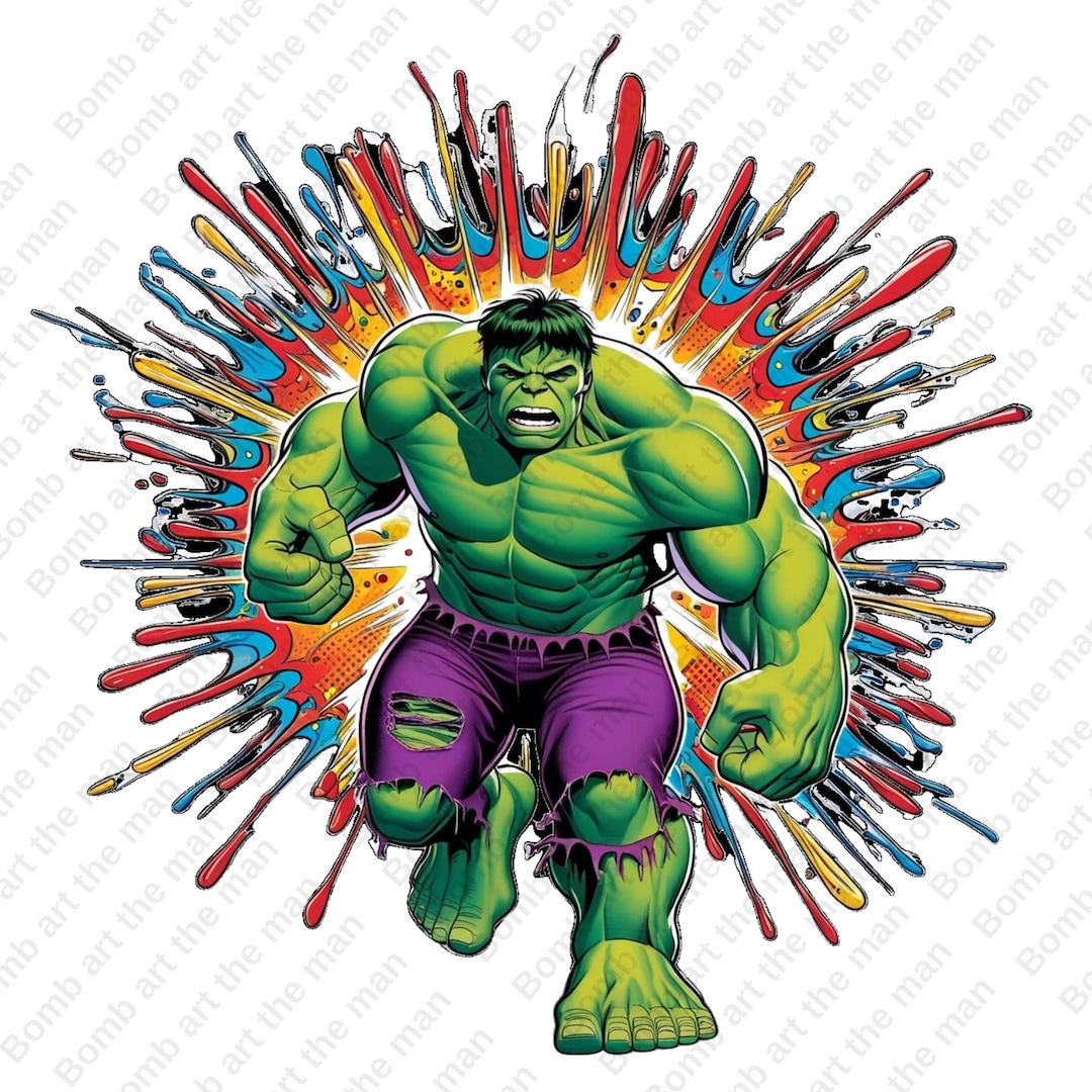 Hulk Clipart, Hulk Png, Super Hero Png, Hulk Comic Design, Instant ...