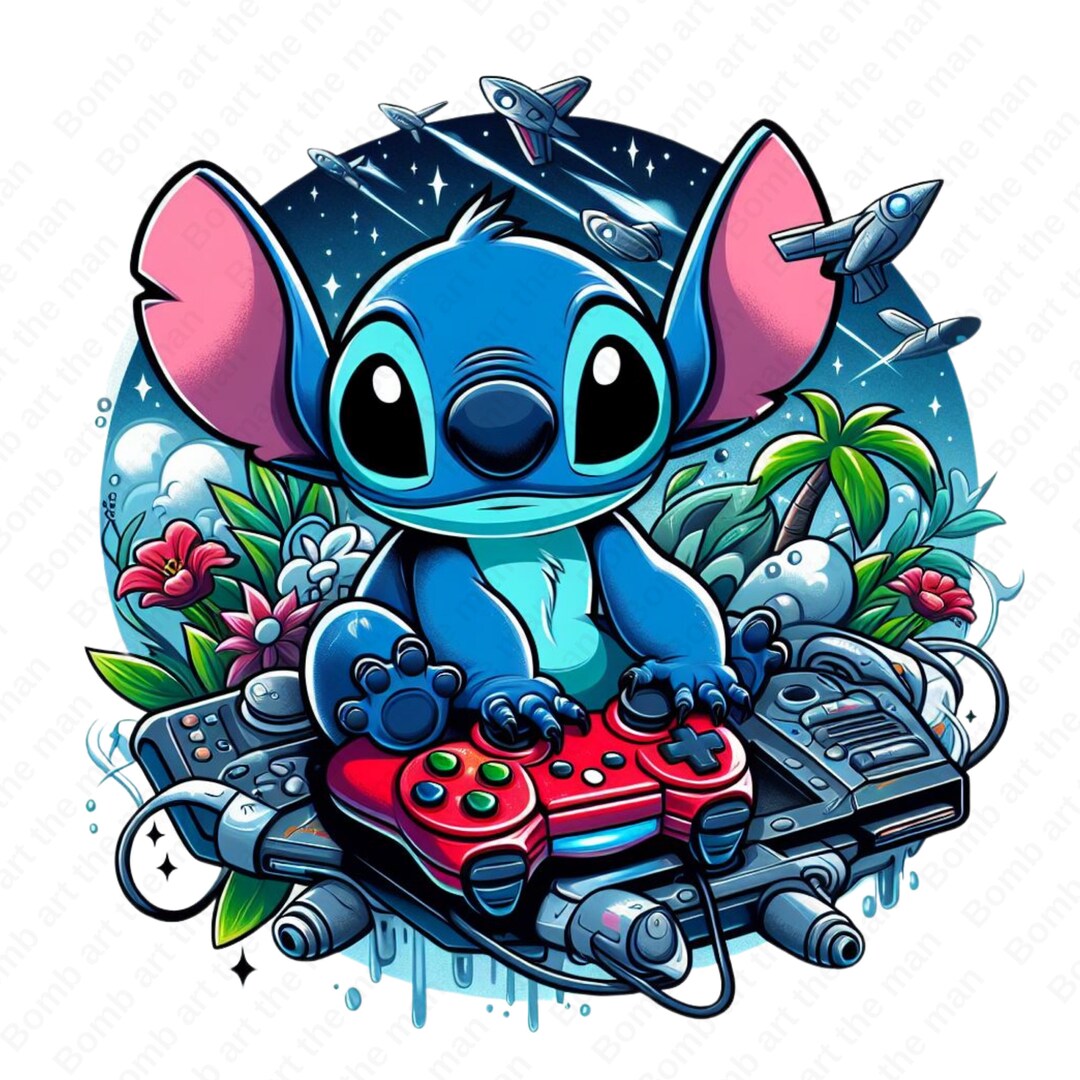 Stitch Gamer Clipart, Gamer Stitch Png, Cute Stitch Png, Transparent ...