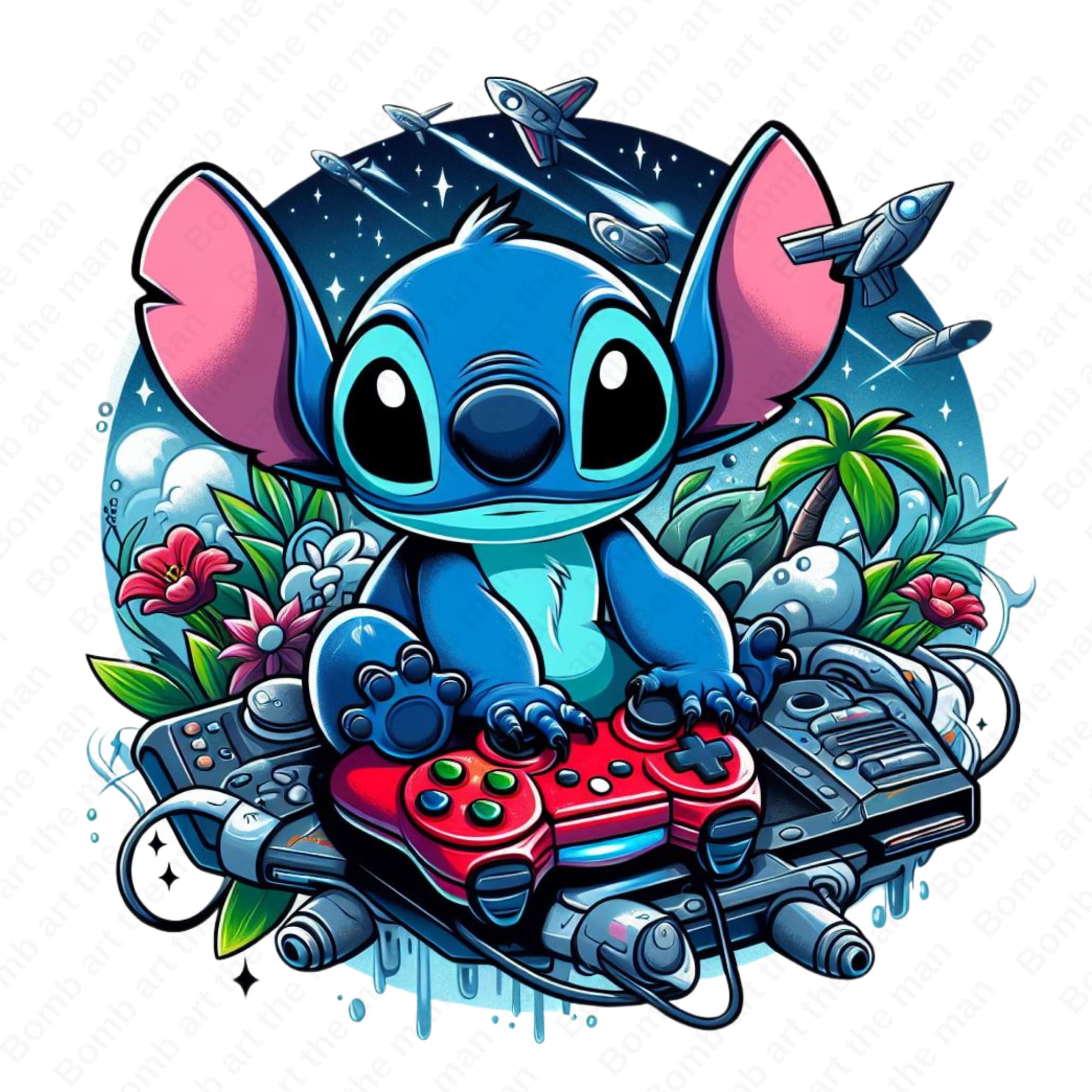 Stitch Gamer Clipart, Gamer Stitch Png, Cute Stitch Png, Transparent ...