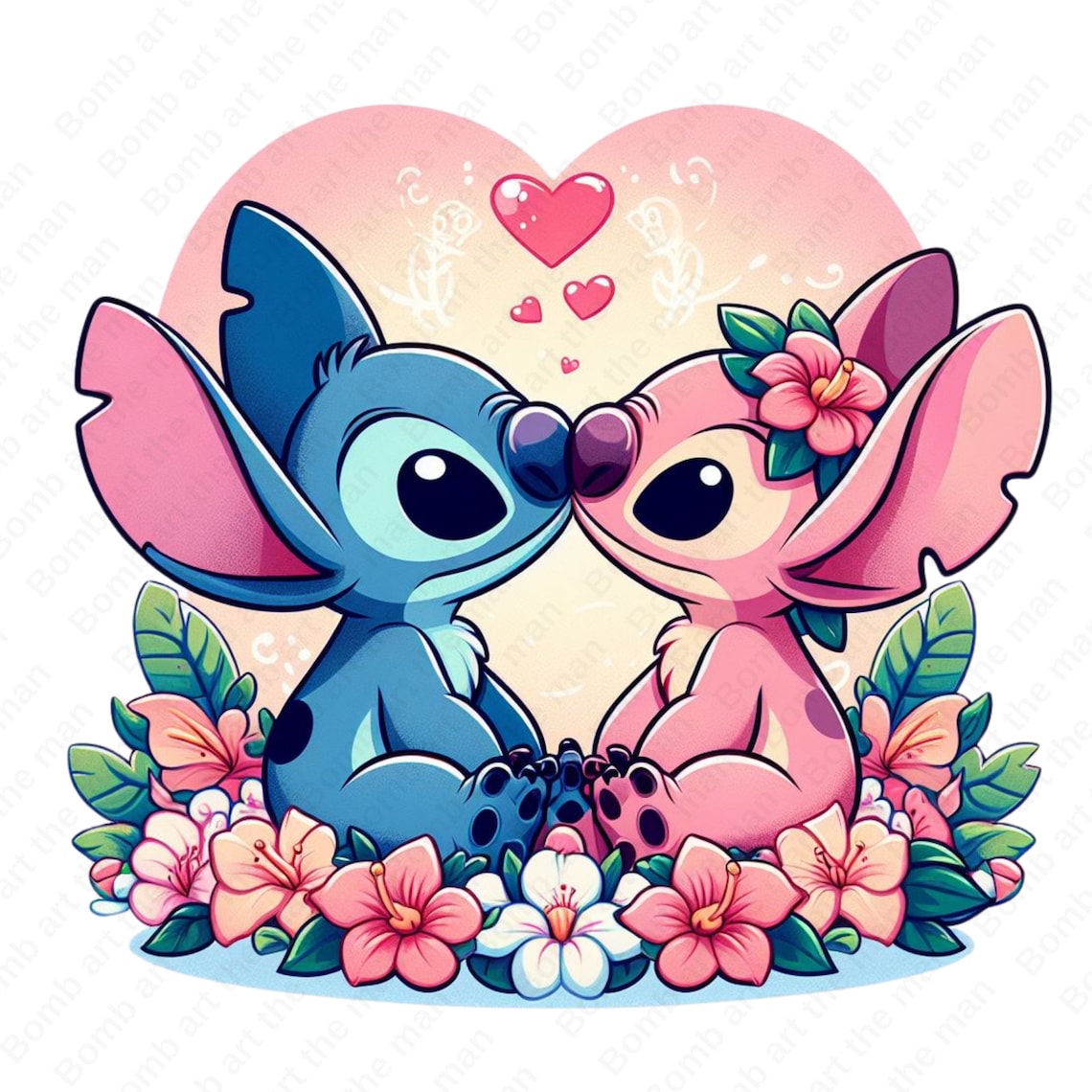 Stitch and Angel Png, Stitch and Angel Clipart, Stitch Love Design - Etsy