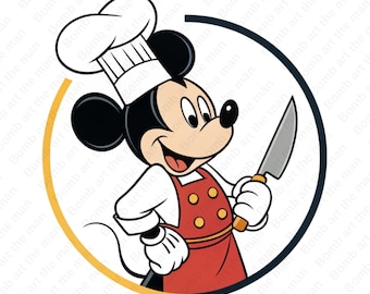 Mickey Mouse Kitchen Chef Clipart, Mickey Mouse Png, Kitchen Chef ...