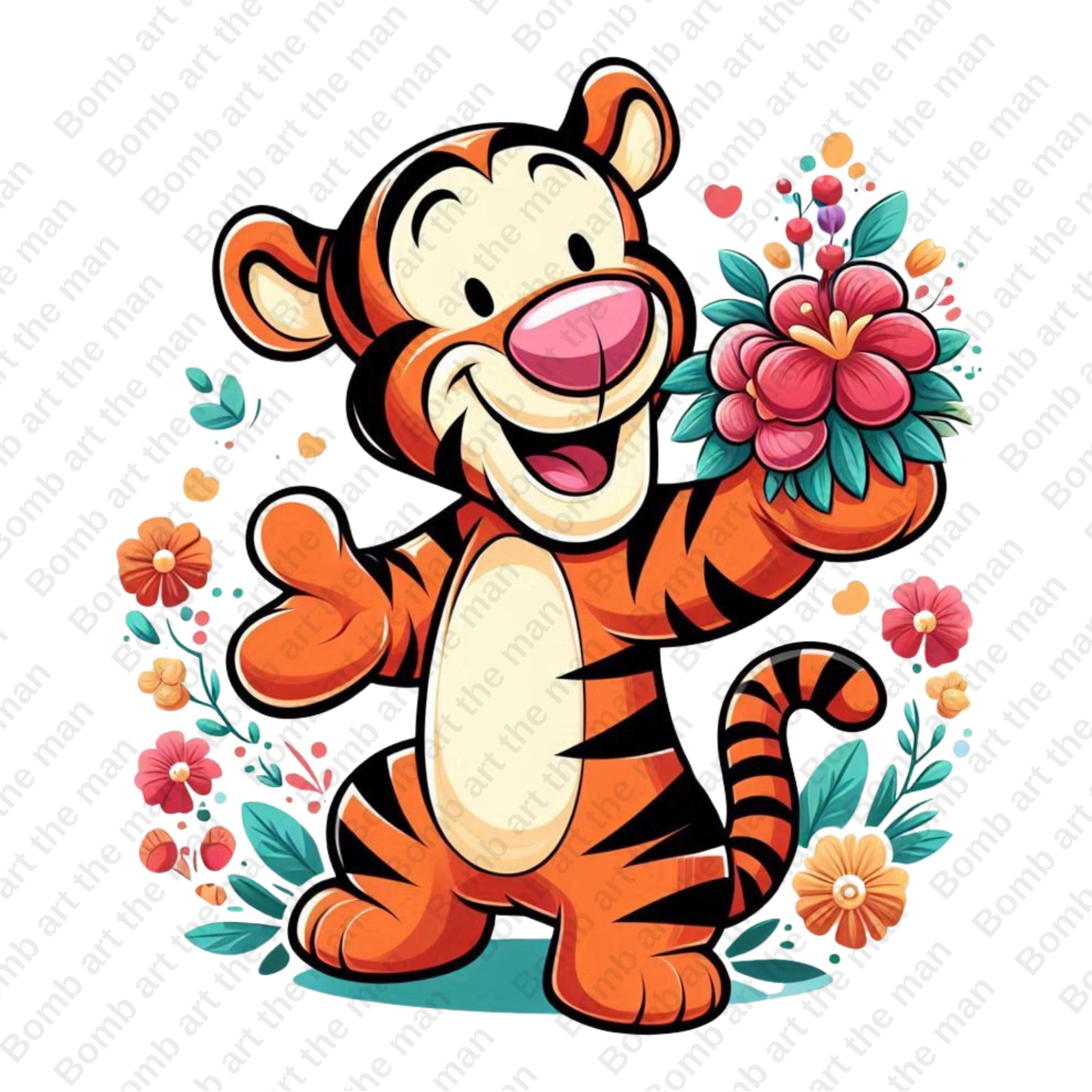 Tigger Clipart, Cute Tigger Png, Winnie the Pooh Png, Transparent Design - Etsy