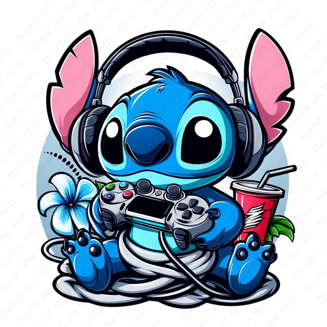 Stitch Gamer Clipart, Gamer Stitch Png, Cute Stitch Png, Transparent ...