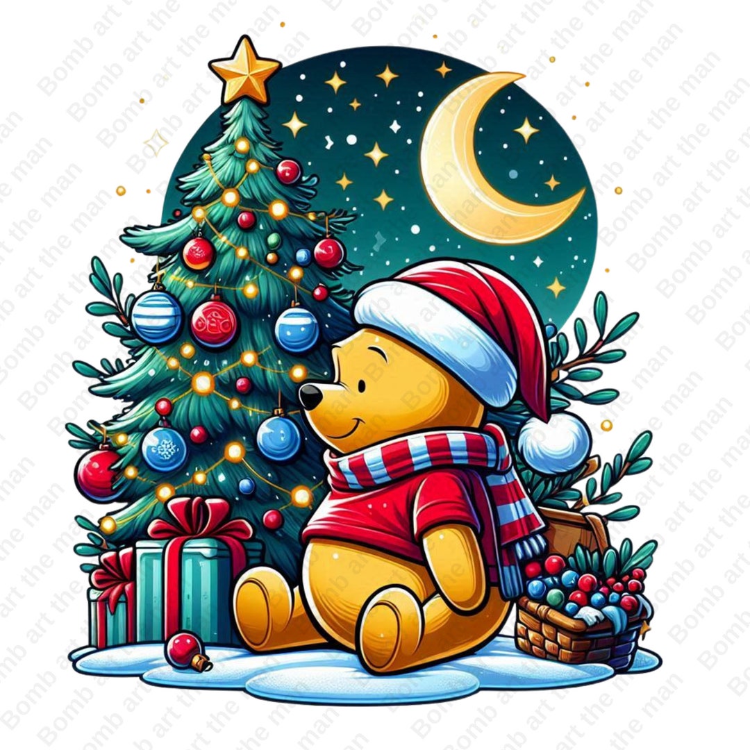Winnie the Pooh Christmas Clipart, Winnie the Pooh Png, New Year ...