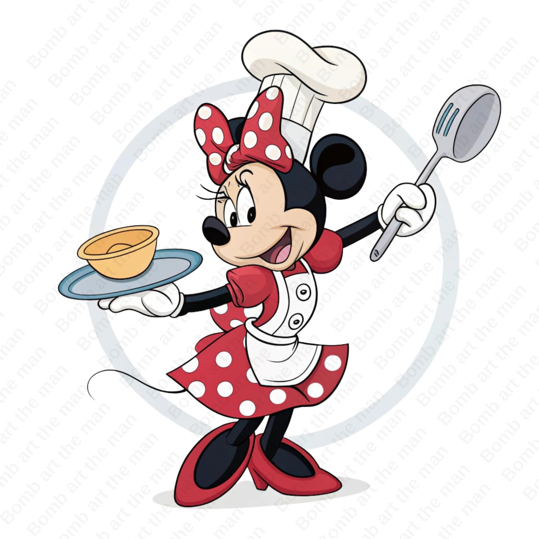 Minnie Mouse Kitchen Chef Clipart, Minnie Mouse Png, Kitchen Chef ...