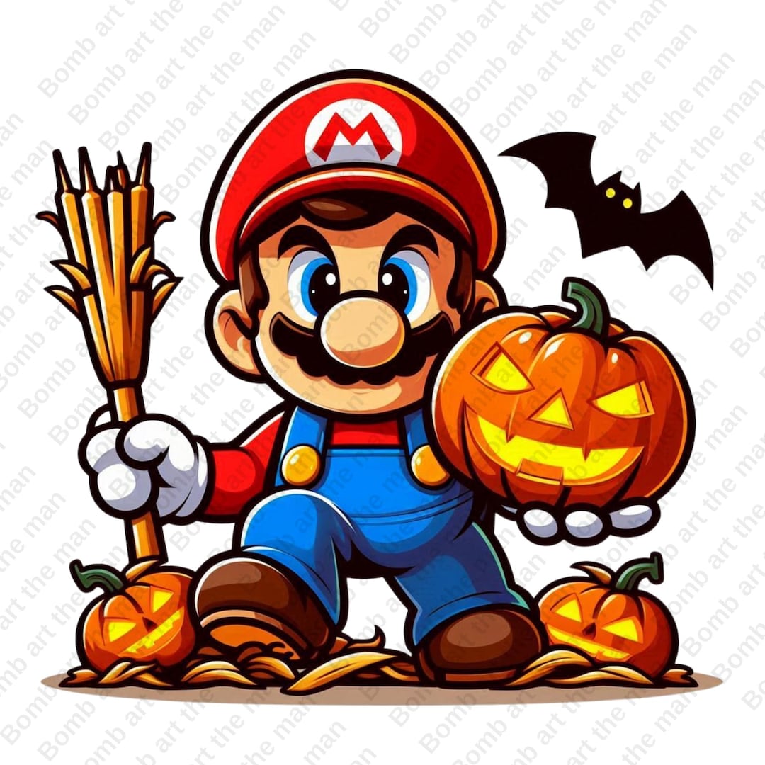 Super Mario Halloween Clipart, Super Mario Png, Happy Halloween ...