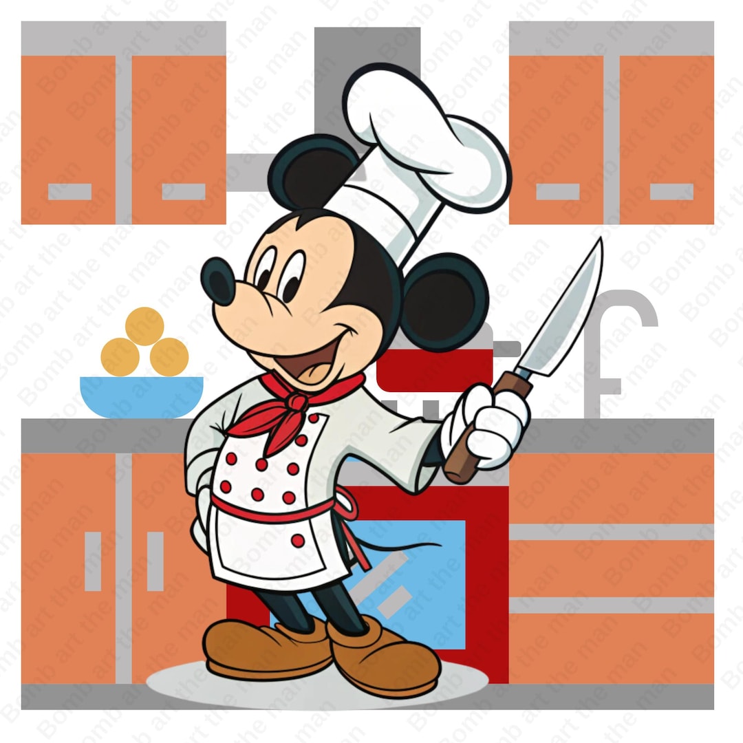 Mickey Mouse Kitchen Chef Clipart, Mickey Mouse Png, Kitchen Chef ...