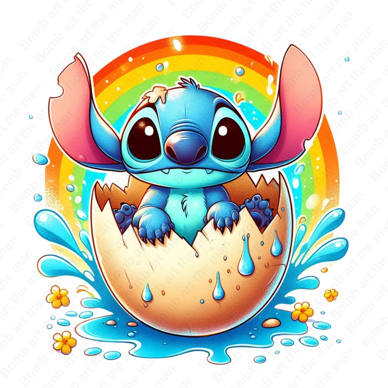 Stitch Cute Clipart, Baby Stitch Png, Transparent Design, Instant ...