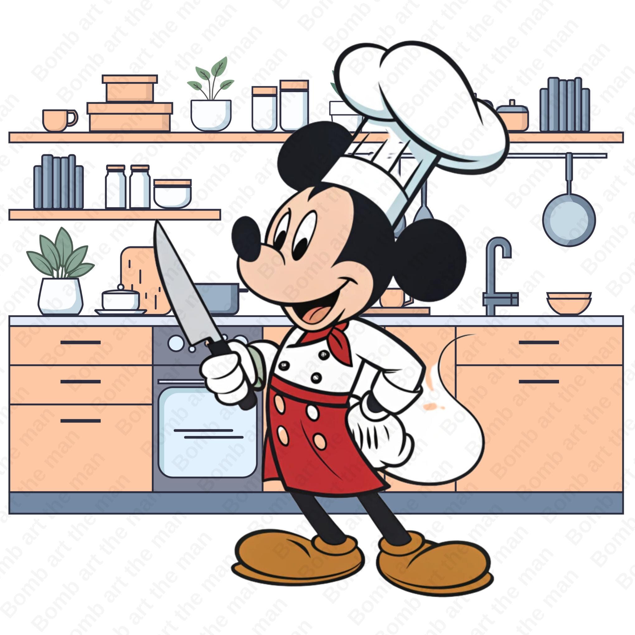 Mickey Mouse Kitchen Chef Clipart, Mickey Mouse Png, Kitchen Chef ...