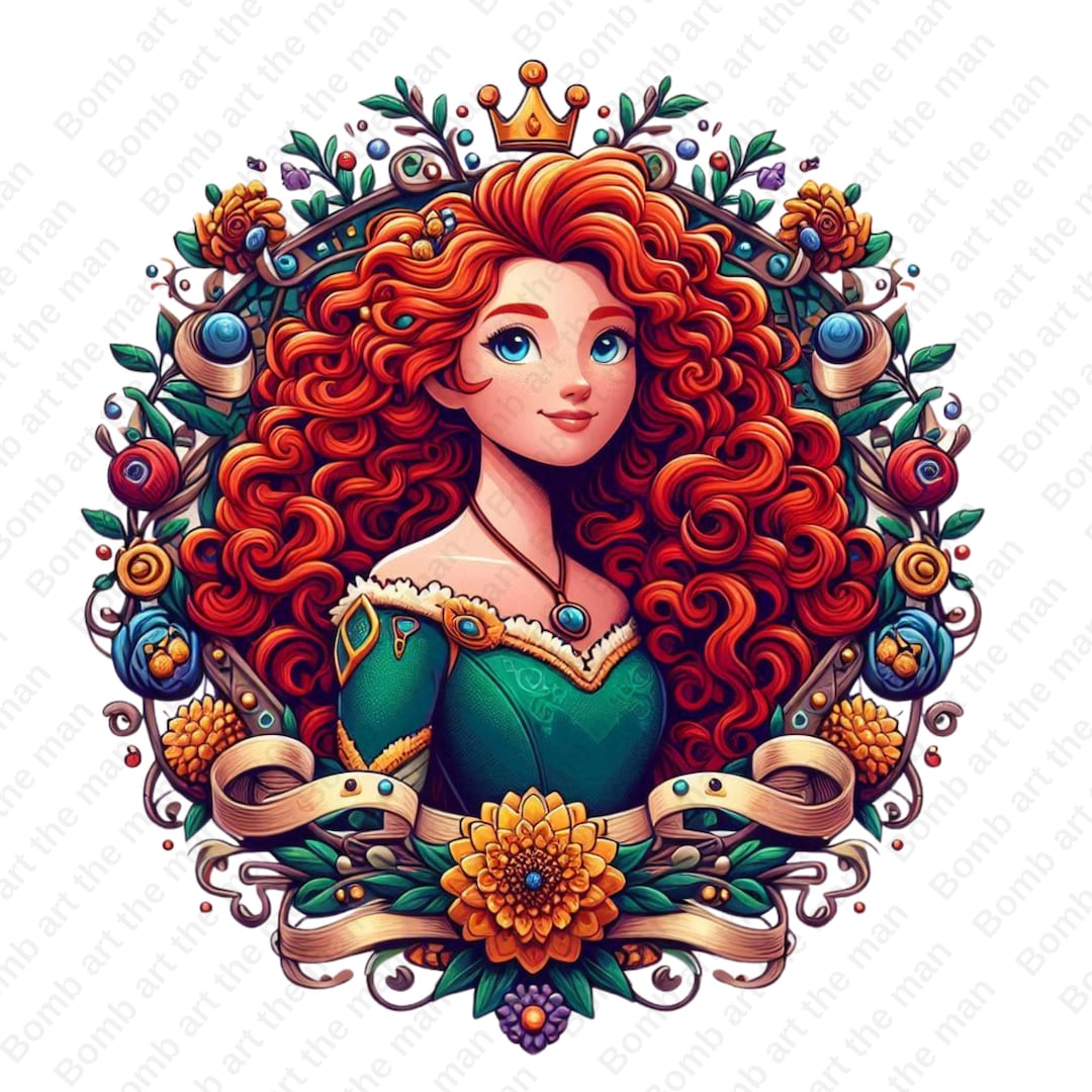 Merida Png, Princess Merida, Brave Clipart, Transparent Design - Etsy