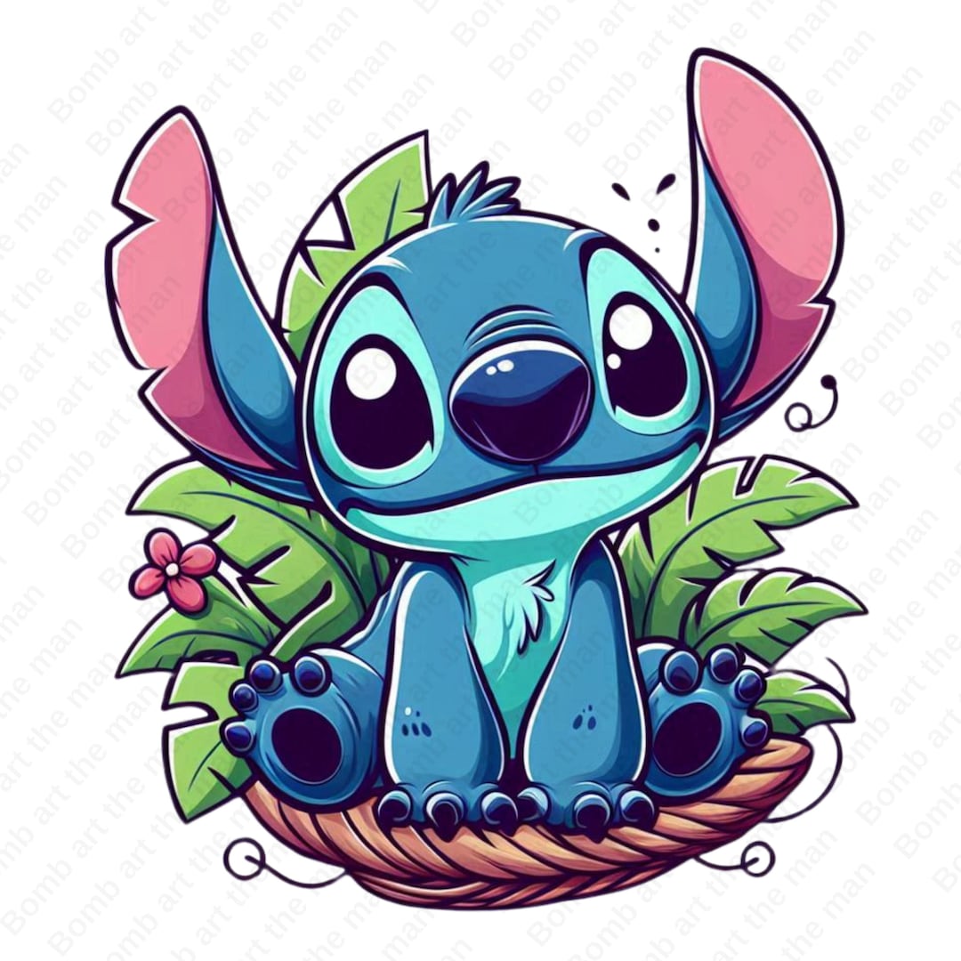Cute Stitch Clipart, Stitch Png, Cute Cartoon Character, Transparent ...
