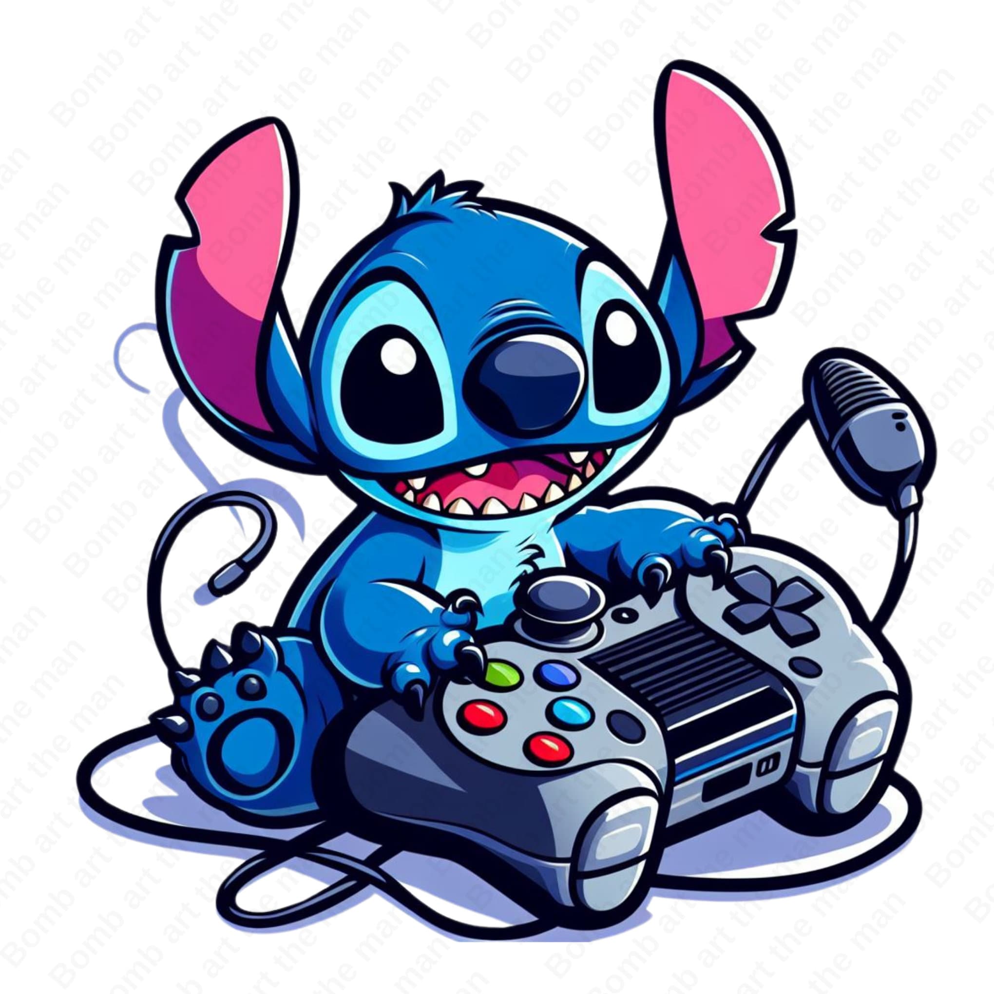Stitch Gamer Clipart, Gamer Stitch Png, Cute Stitch Png, Transparent ...