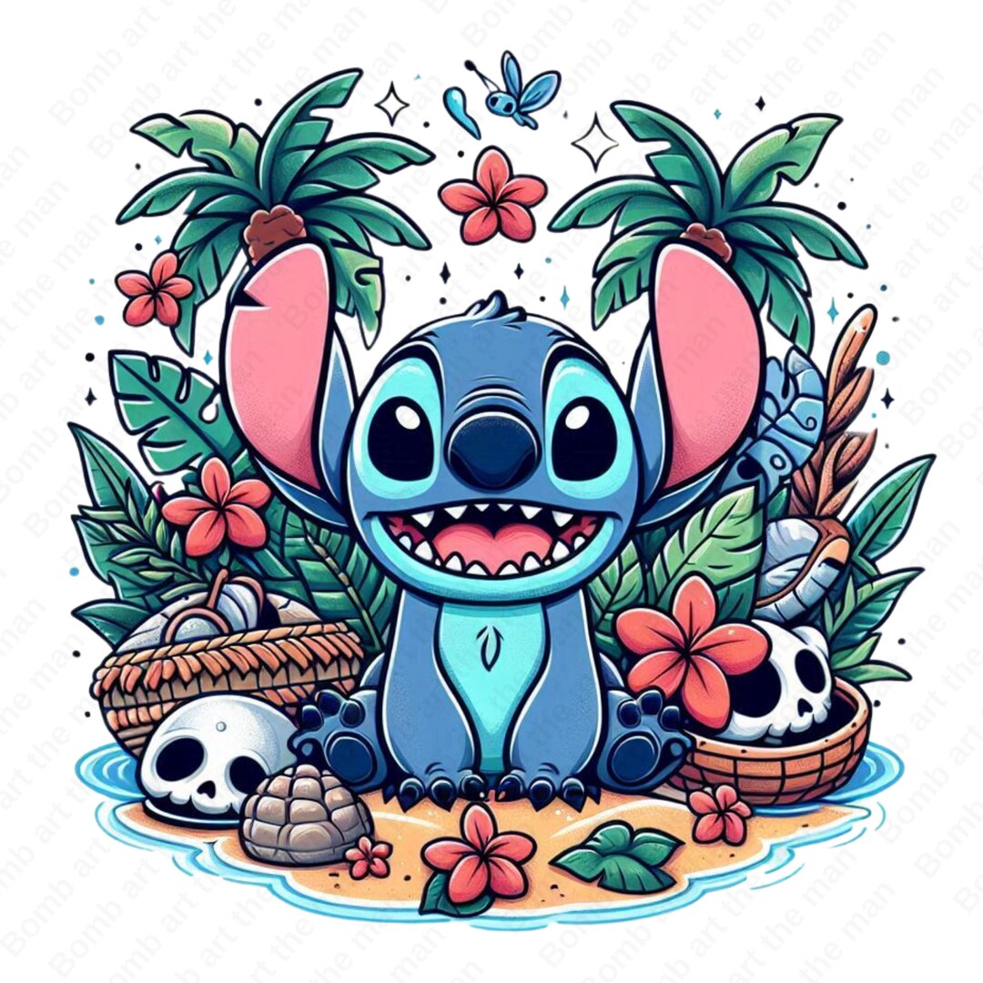 Stitch Cute Clipart, Stitch Design, Stitch Png, Transparent Design, Instant Download - Etsy