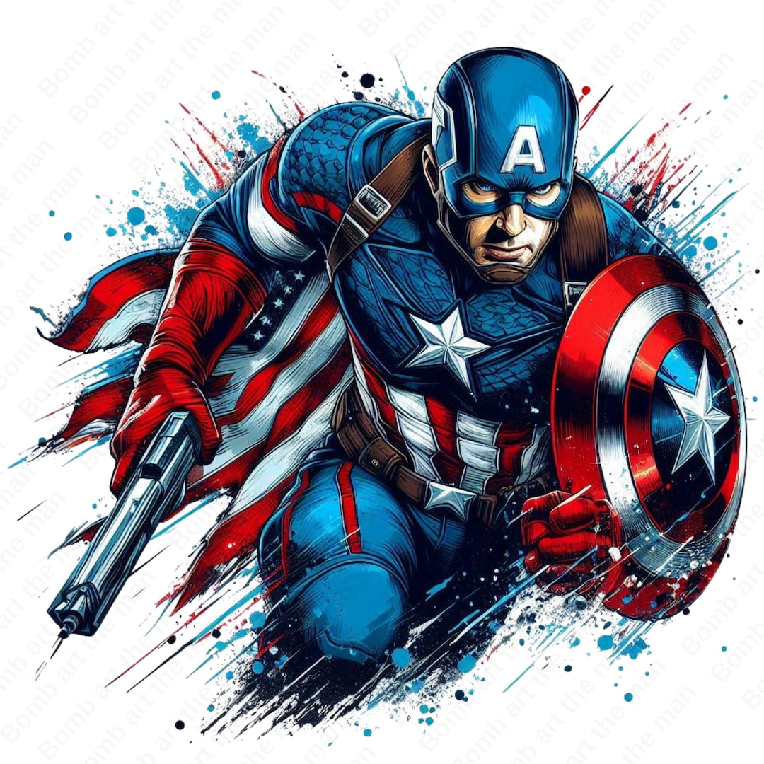 Captain America Clipart, Captain America Png, Super Hero Clipart, Super ...