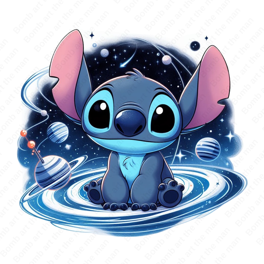 Stitch in Space Clipart, Cute Stitch Clipart, Stitch Png, Transparent ...