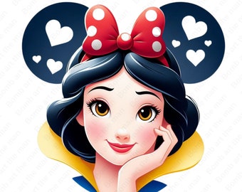 Princess Snow White Clipart, Snow White Png, Mouse Ear Design, Instant ...