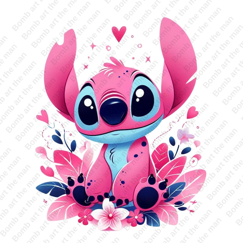 Cute Stitch Angel Clipart, Stitch Angel Png, Stitch Pink Clipart ...