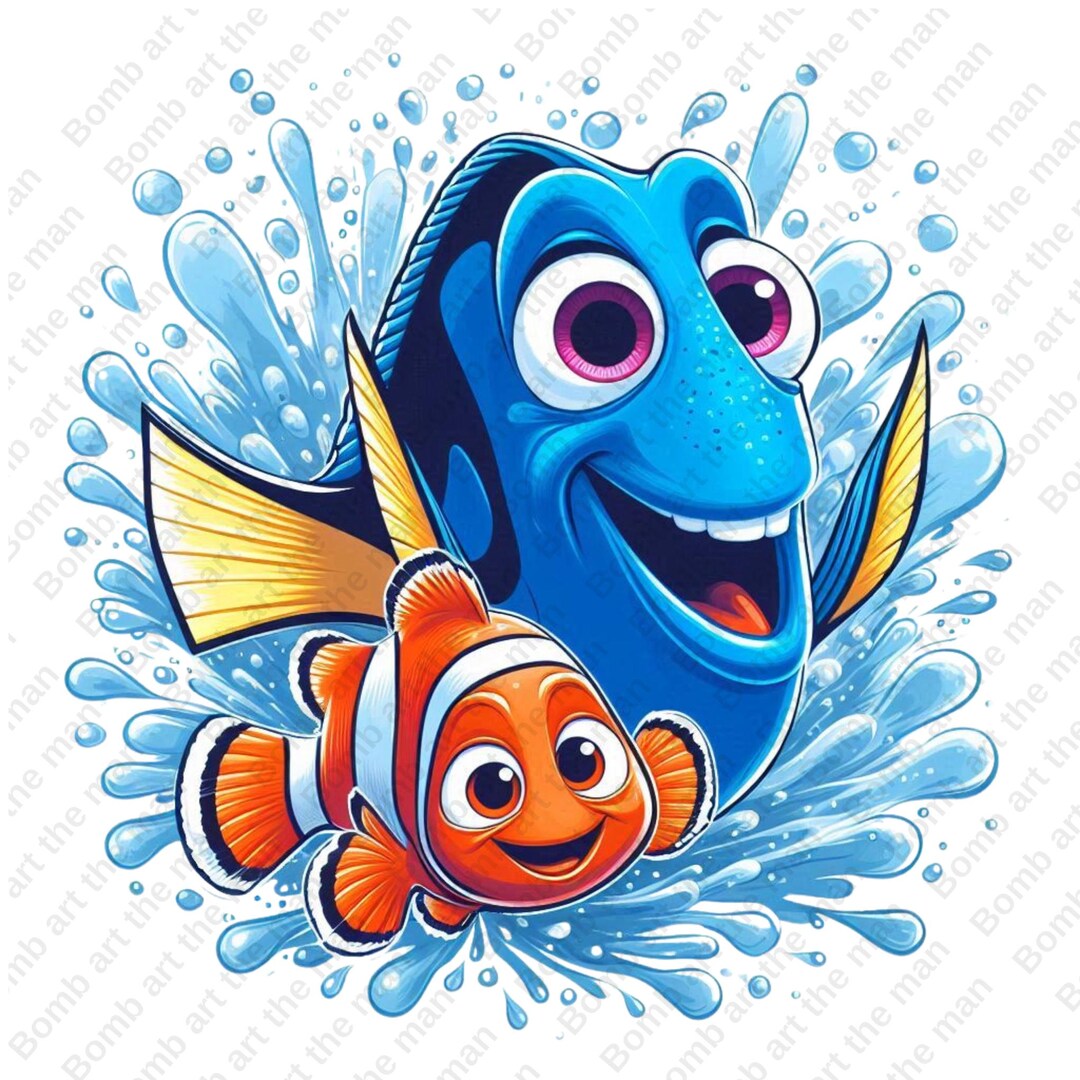 Finding Nemo Clipart, Nemo and Dory Png, Cute Nemo Design, Instant ...
