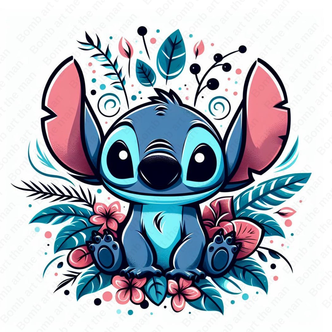 Stitch With Flowers Clipart, Cute Stitch Clipart, Stitch Png ...