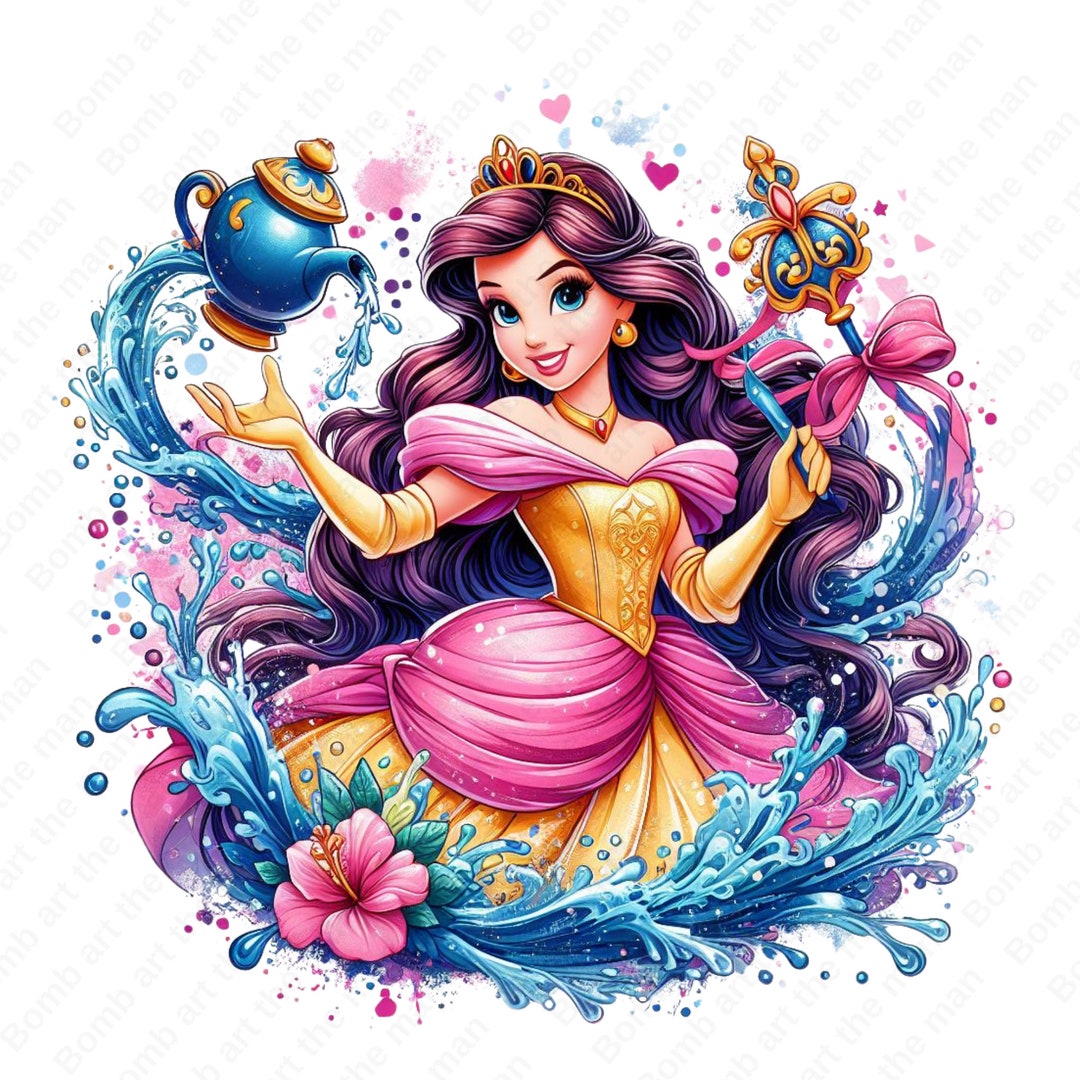 Princess Belle Cute Clipart, Princess Belle Png, Princess Clipart ...