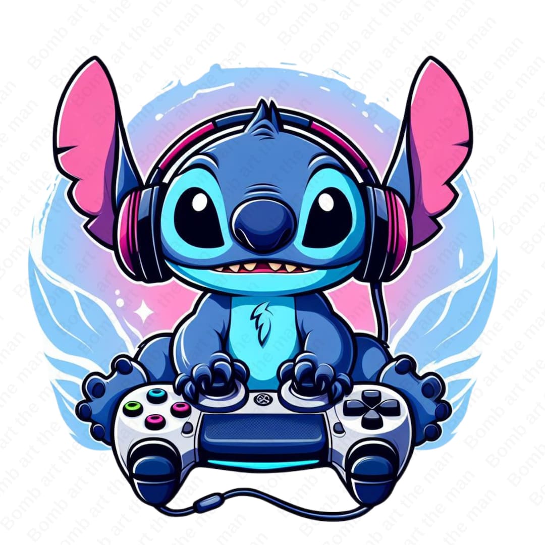 Stitch Gamer Clipart, Gamer Stitch Png, Cute Stitch Png, Transparent ...