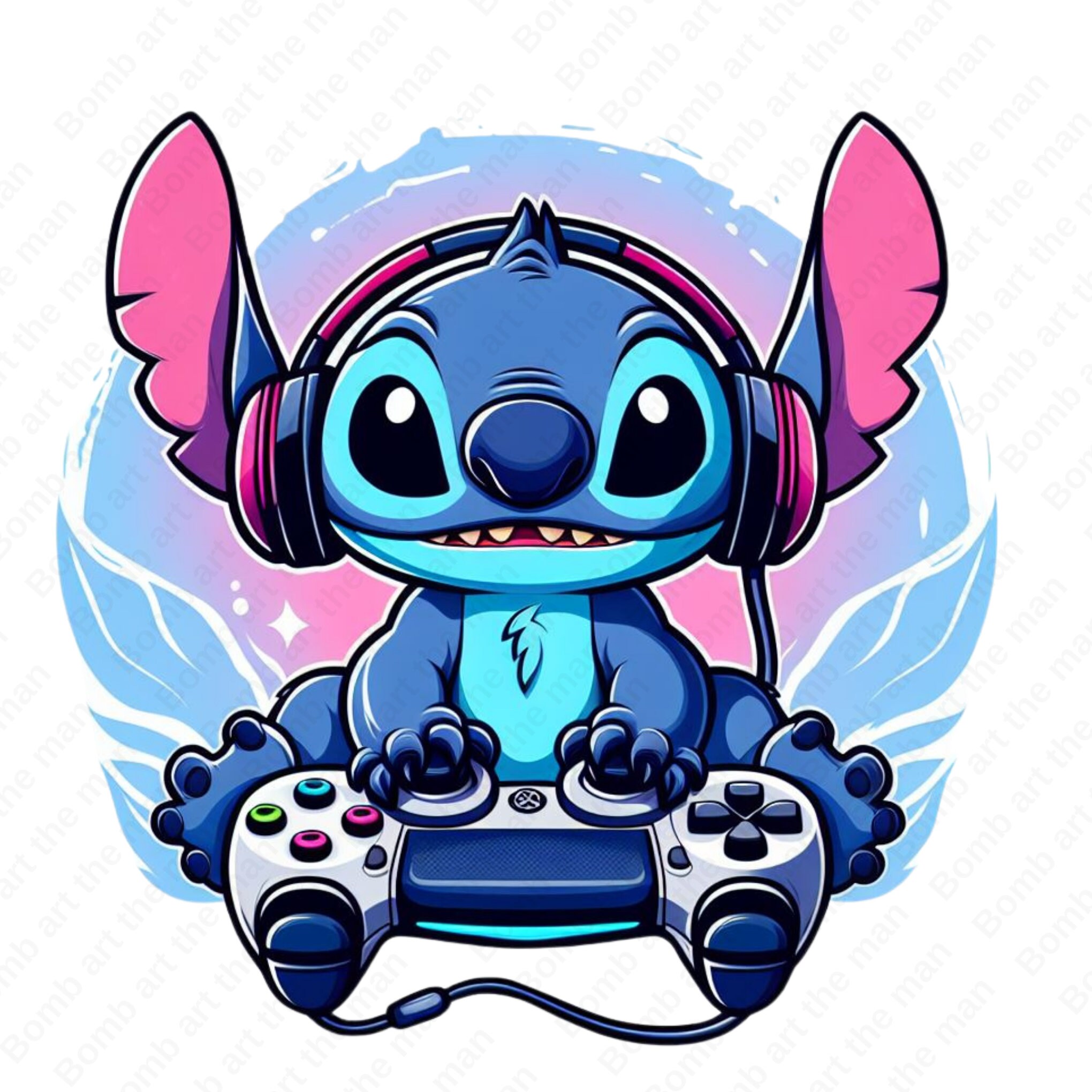Stitch Gamer Clipart, Gamer Stitch Png, Cute Stitch Png, Transparent ...