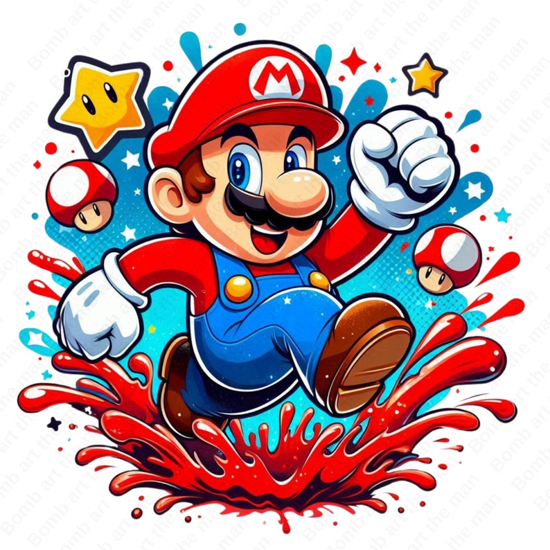 Super Mario Clipart, Super Mario Png, Splash Design, Transparent Design ...