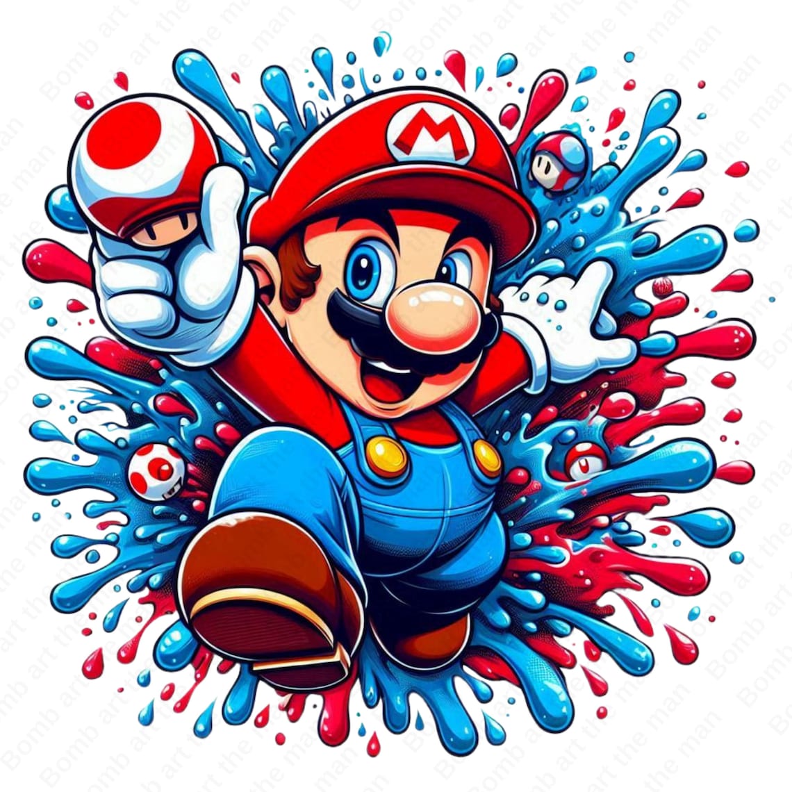 Super Mario Clipart, Super Mario Png, Splash Design, Transparent Design ...