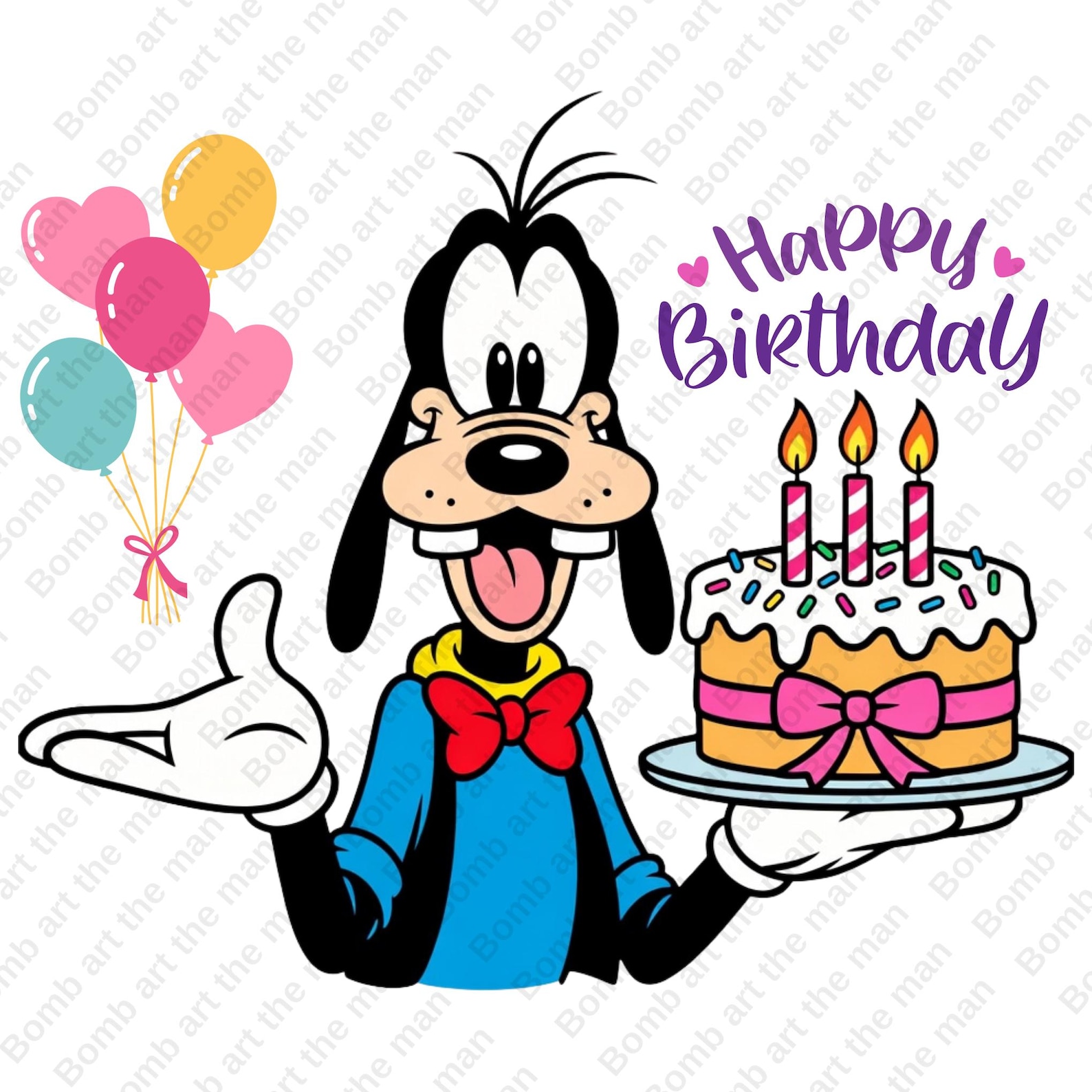 Goofy Birthday Clipart, Goofy Birthday Png, Birthday Design ...