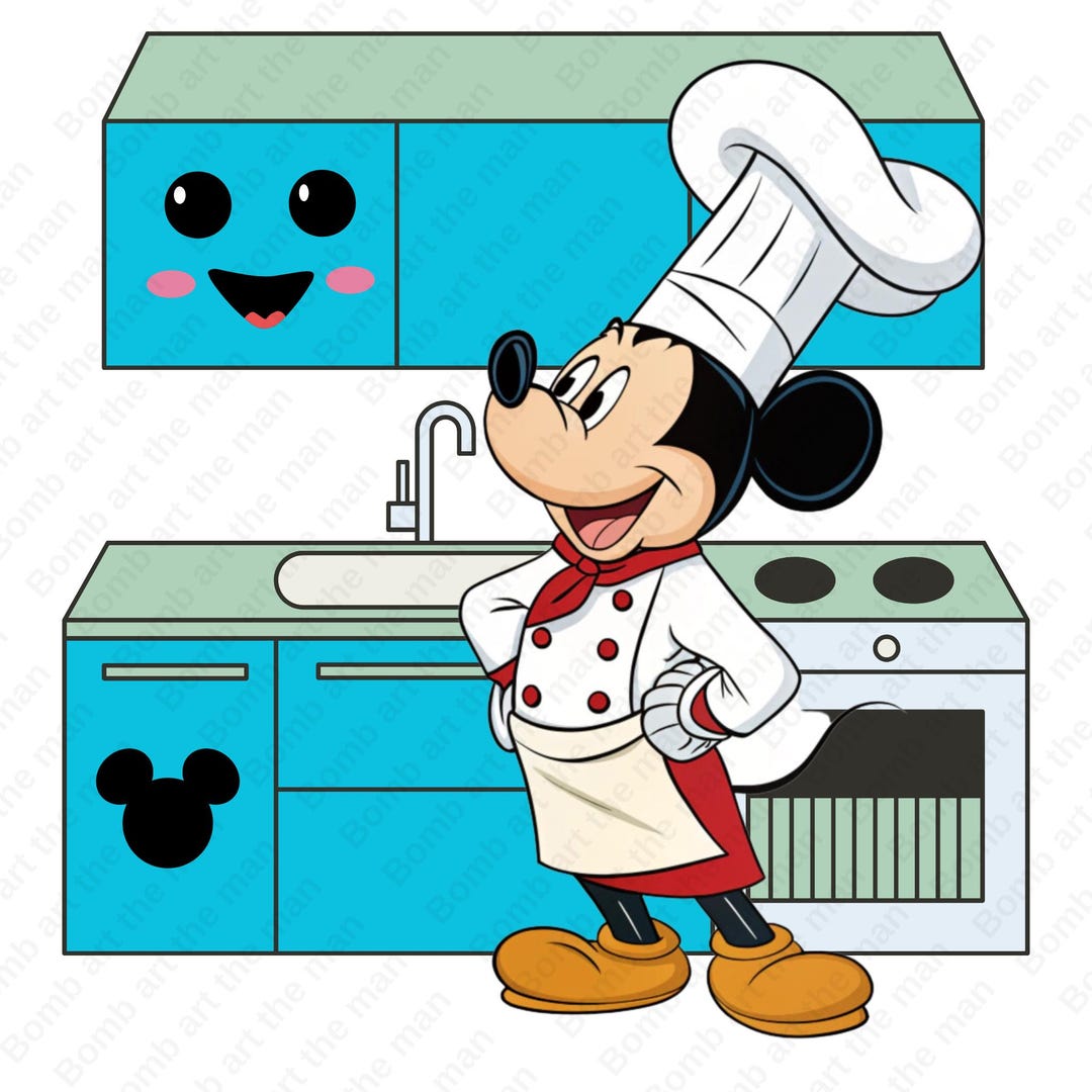 Mickey Mouse Kitchen Chef Clipart, Mickey Mouse Png, Kitchen Chef ...