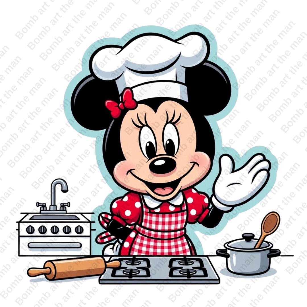 Minnie Mouse Kitchen Chef Clipart, Minnie Mouse Png, Kitchen Chef ...