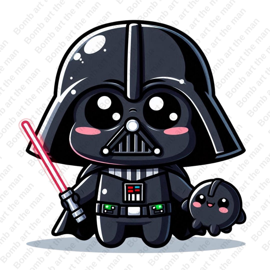 Cute Darth Wader Clipart, Star Wars Chacarcters, Darth Wader Png ...