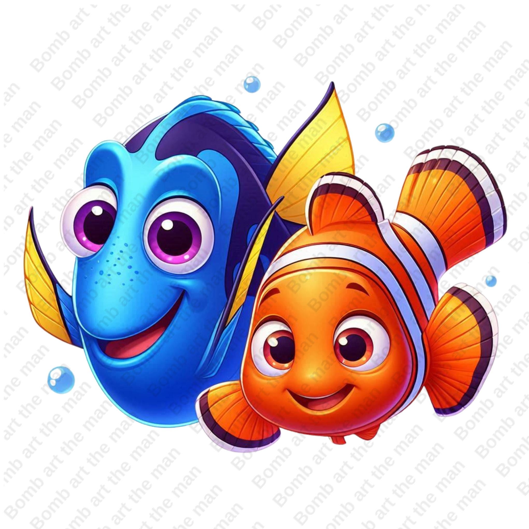 Nemo and Dory Png, Finding Nemo Clipart, Cute Nemo Design, Instant ...