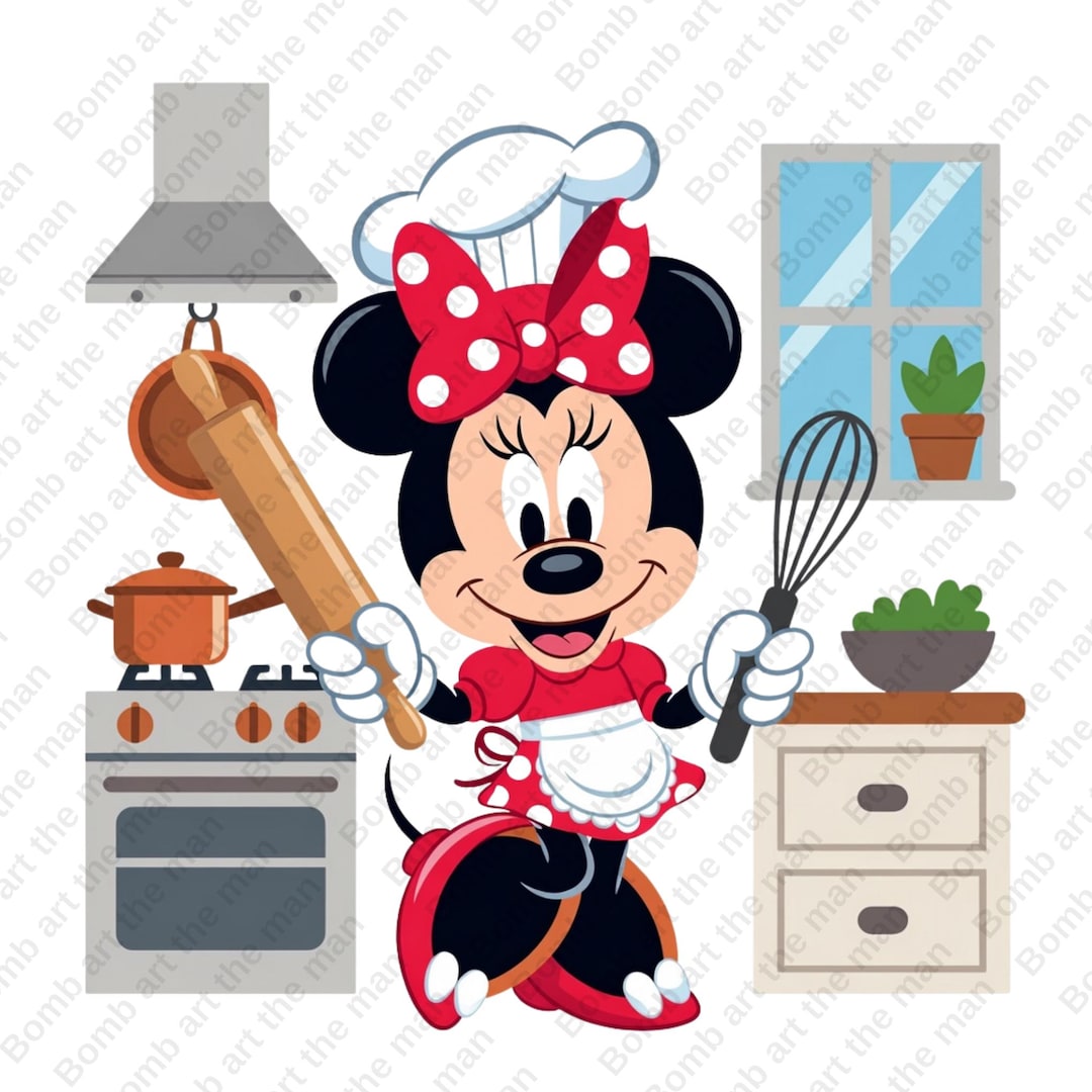 Minnie Mouse Kitchen Chef Clipart, Minnie Mouse Png, Kitchen Chef ...
