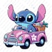 Stitch Clipart, Cute Stitch Png, Stitch Car Clipart, Transparent Design ...