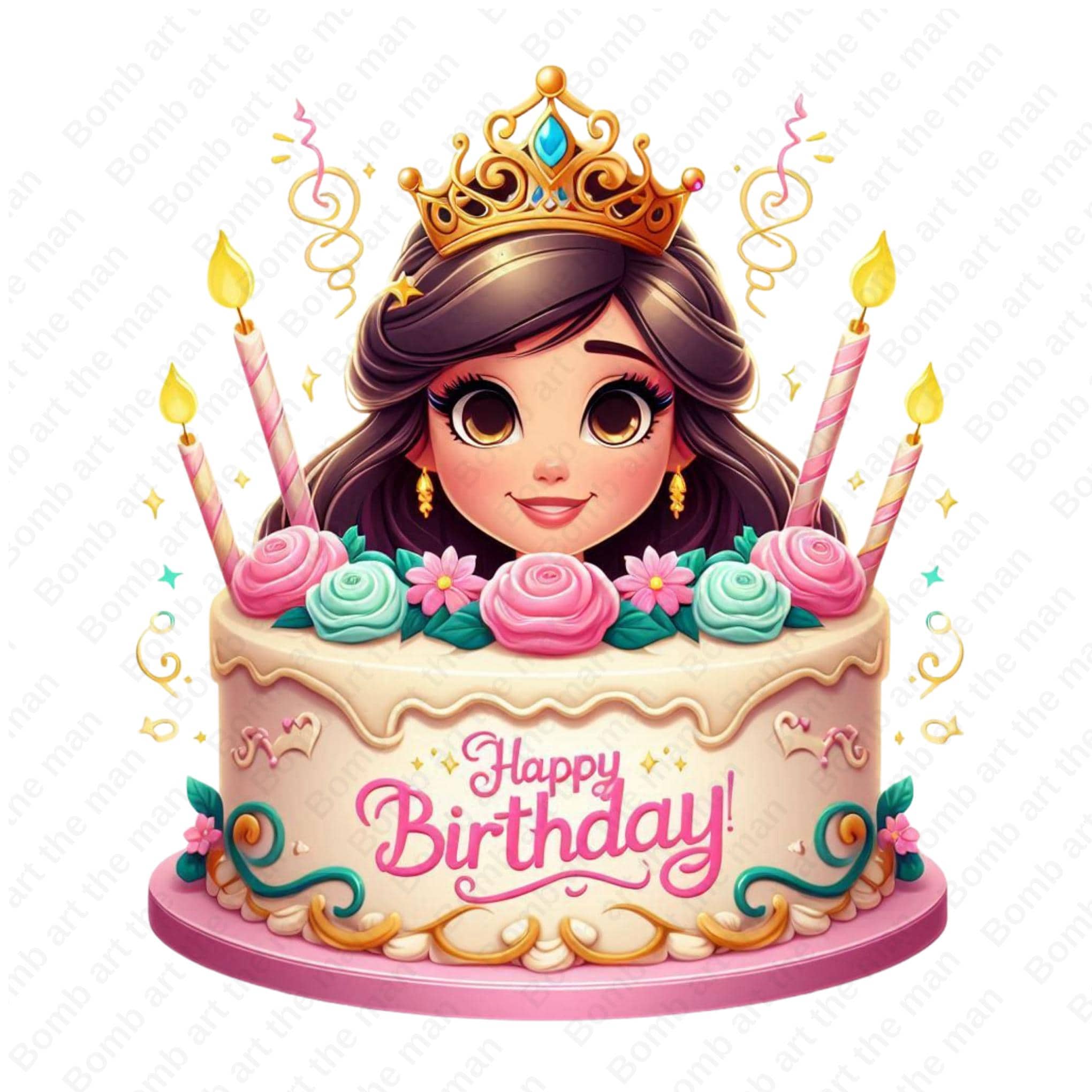 Birthday Clipart, Birthday Design, Birthday Princess Png, Transparent ...