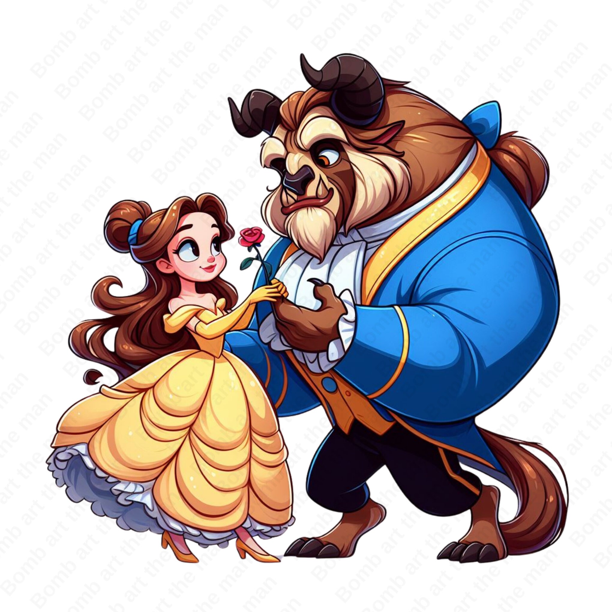 La bella y la bestia, clipart lindo, princesa bella png, clipart de ...