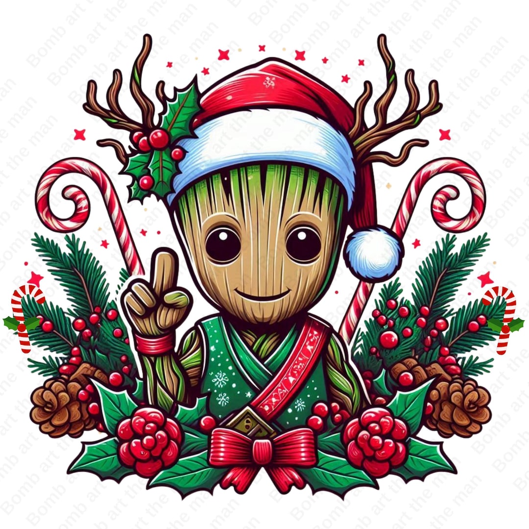 Groot Christmas Clipart, Groot Png, Merry Christmas Design, Transparent ...