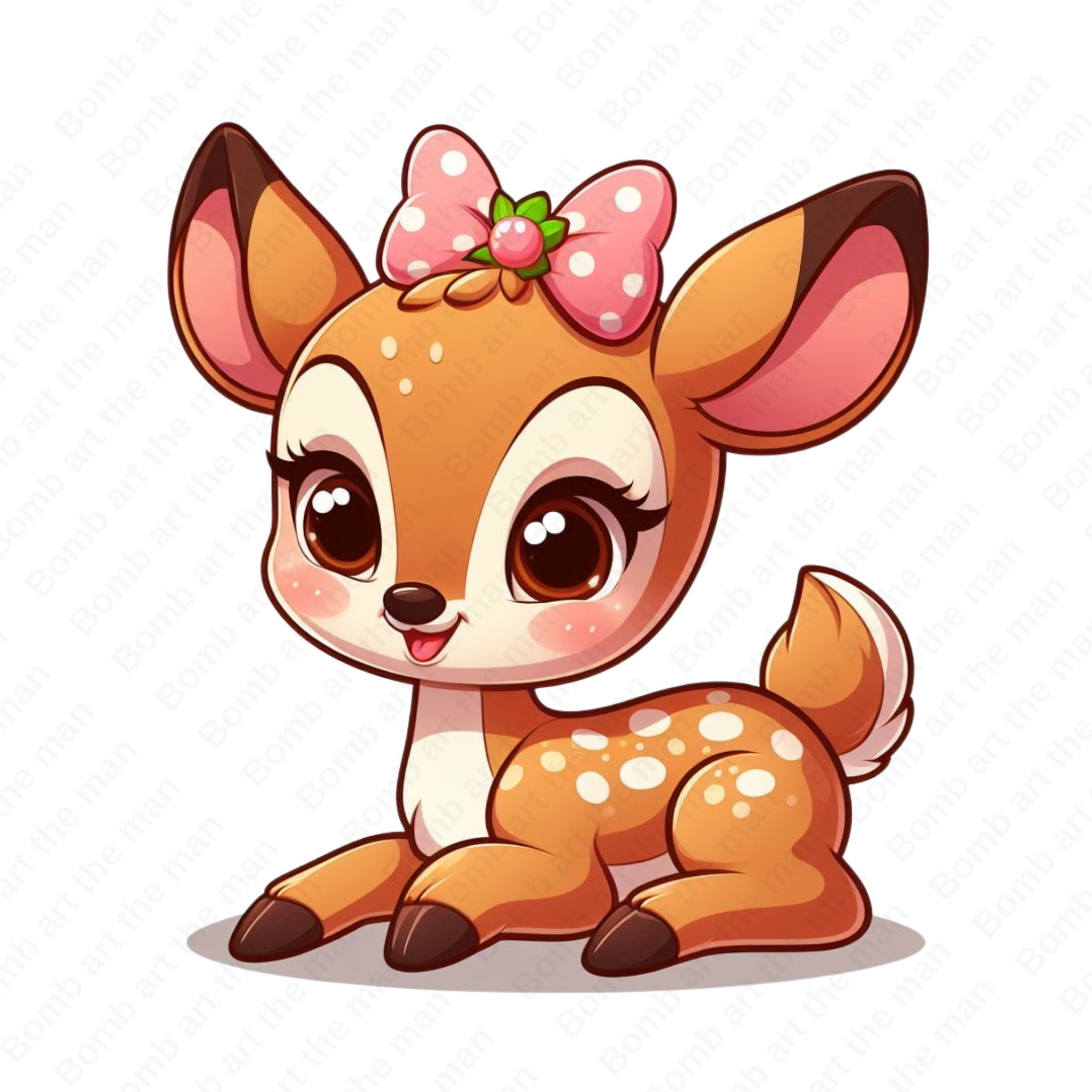 Cute Bambi Clipart, Bambi Png, Cute Deer Clipart, Instant Download - Etsy