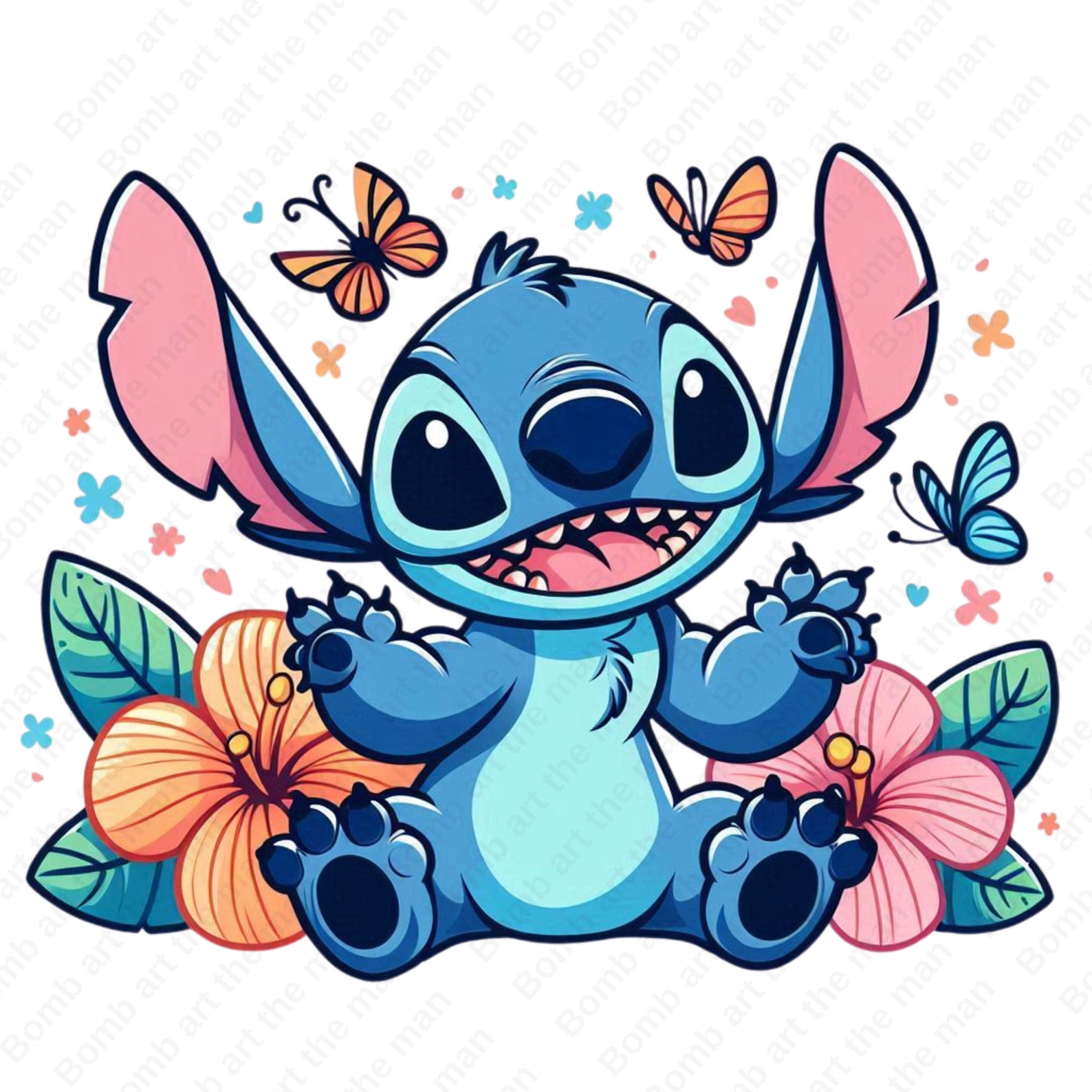 Stitch lindo clipart, Stitch png, lindo personaje de dibujos animados ...