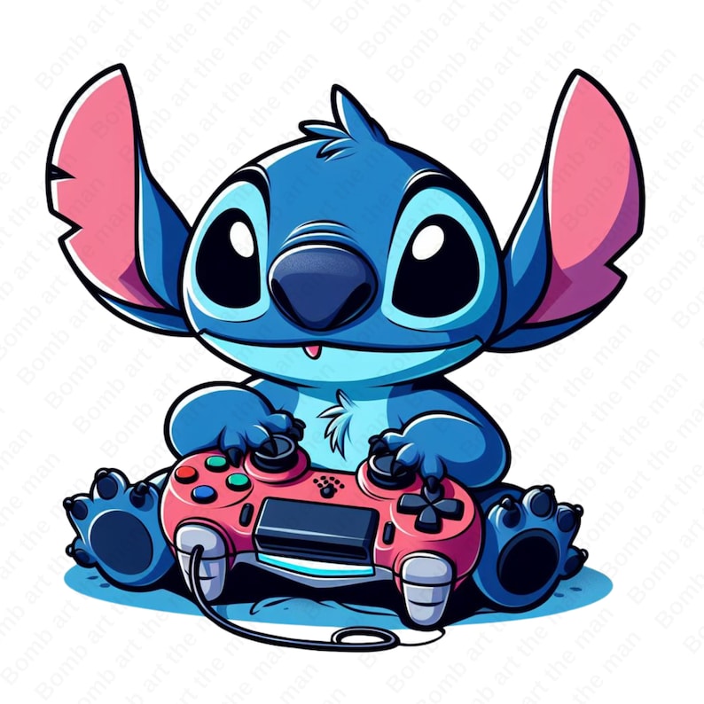 Stitch Gamer Clipart, Gamer Stitch Png, Cute Stitch Png, Transparent ...